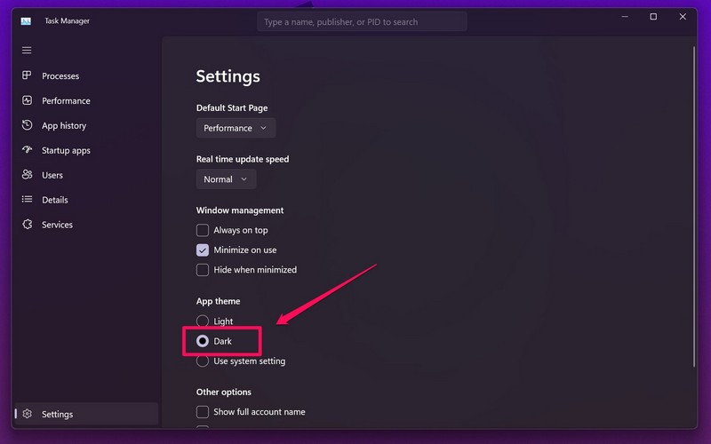Sådan rettes Task Manager Dark Mode fungerer ikke i Windows 11 ...