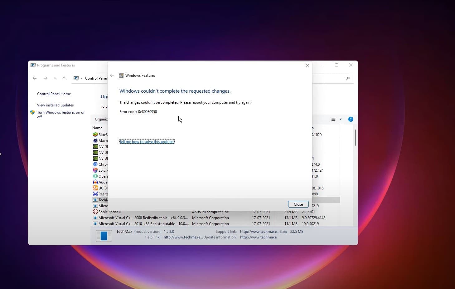 Hoe .NET Framework 3.5-foutcode 0x800F0950 op Windows 11 te repareren ...