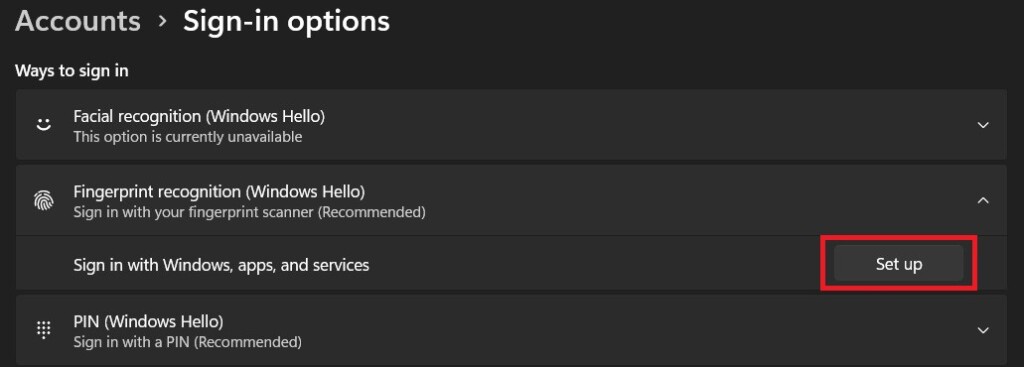 Hoe Windows Hallo in te stellen in Windows 11