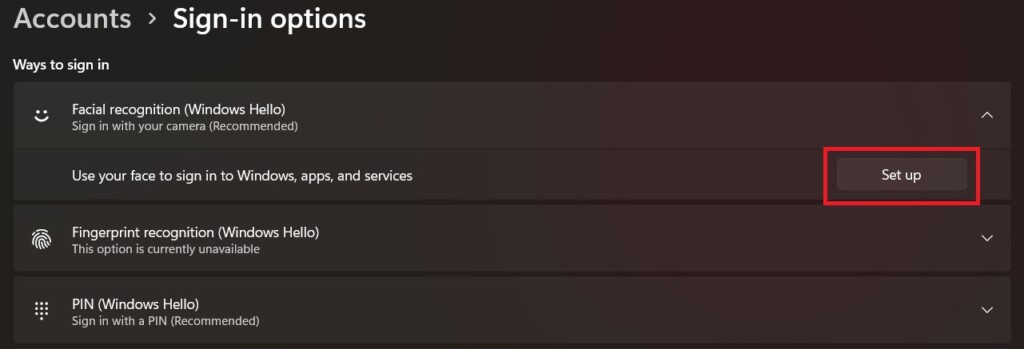 Hoe Windows Hallo in te stellen in Windows 11