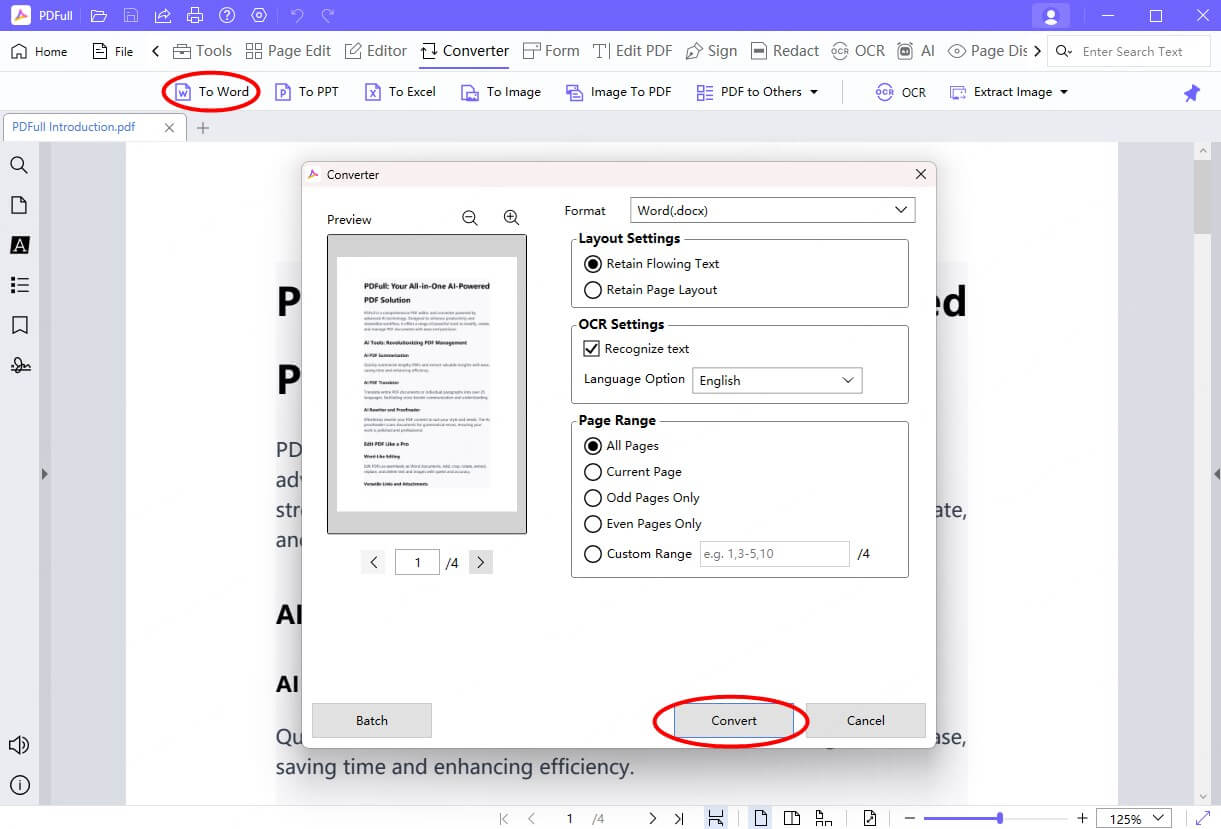 Stap voor stap: hoe PDF gemakkelijk in Word te openen