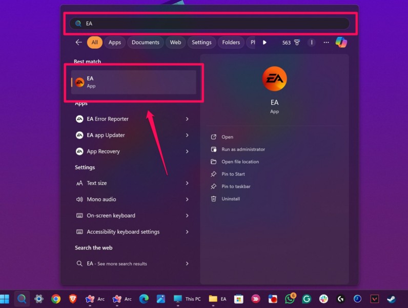 So beheben Sie die EA -App, die unter Windows 11 nicht funktioniert ...
