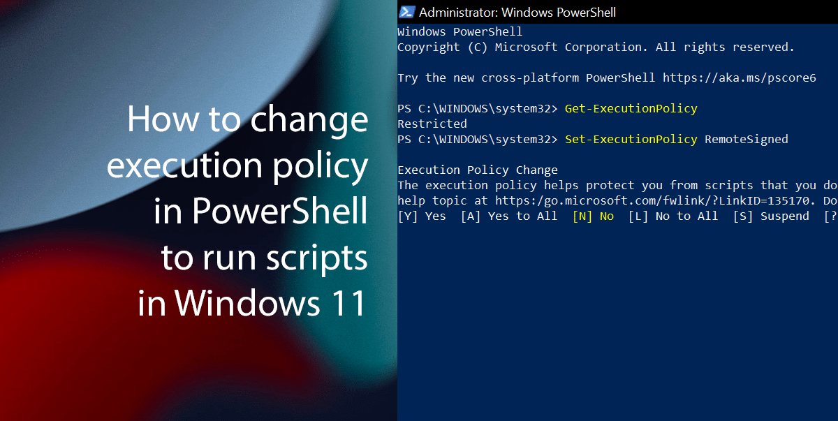 So ändern Sie die Ausführungsrichtlinie in PowerShell, um Skripte in Windows 11 auszuführen ...