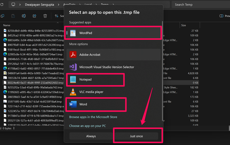 So öffnen Sie TMP-Dateien unter Windows 11 - Globaler Geek