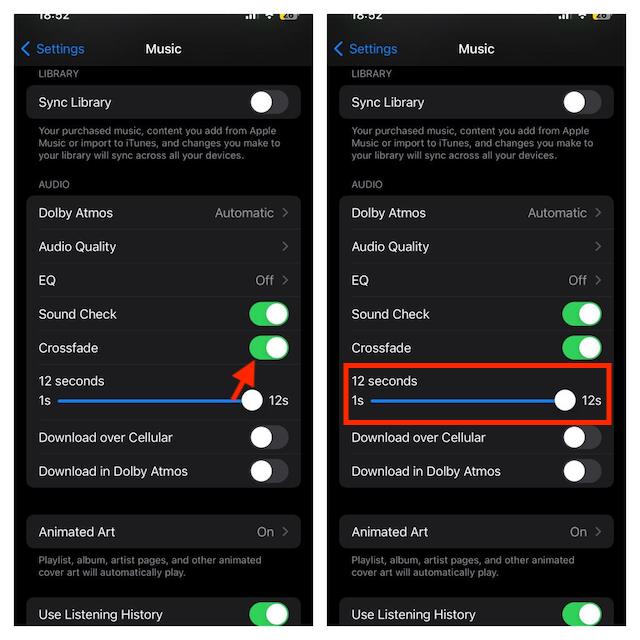 So aktivieren und anpassen iOS 17 Crossfade in Apple Music auf dem ...