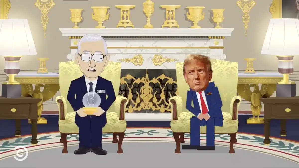 South Park verspottet Tim Cooks goldenes Geschenk an Präsident Trump ...