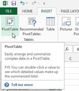 So erstellen Sie eine Pivot -Tabelle in Excel 2013