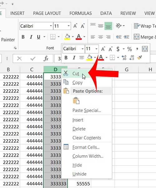 So verschieben Sie eine Spalte in Excel 2013